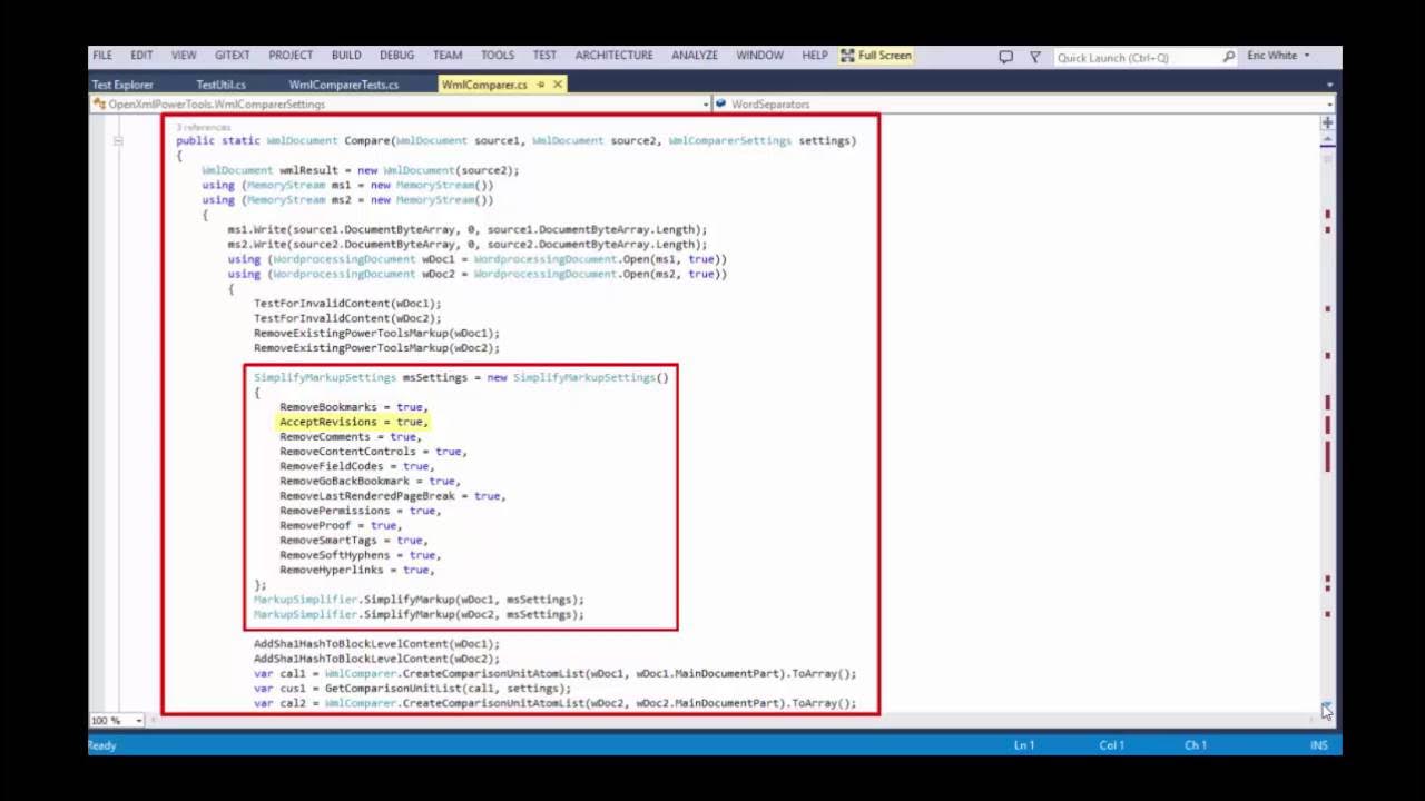 WmlComparer Internals - YouTube