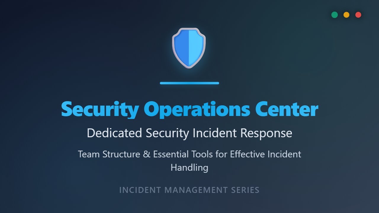 SOC Incident Response: Team & Tools Explained - YouTube
