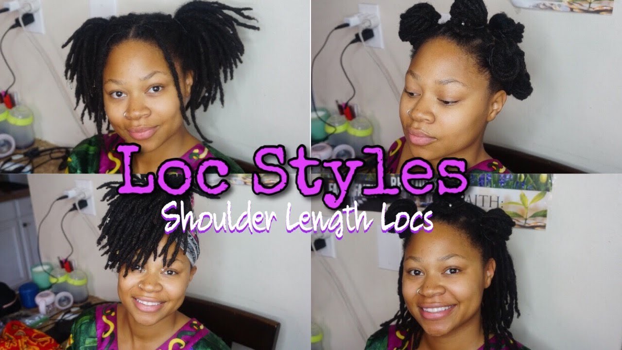 Simple & Quick Loc Styles | Shoulder Length Locs - YouTube