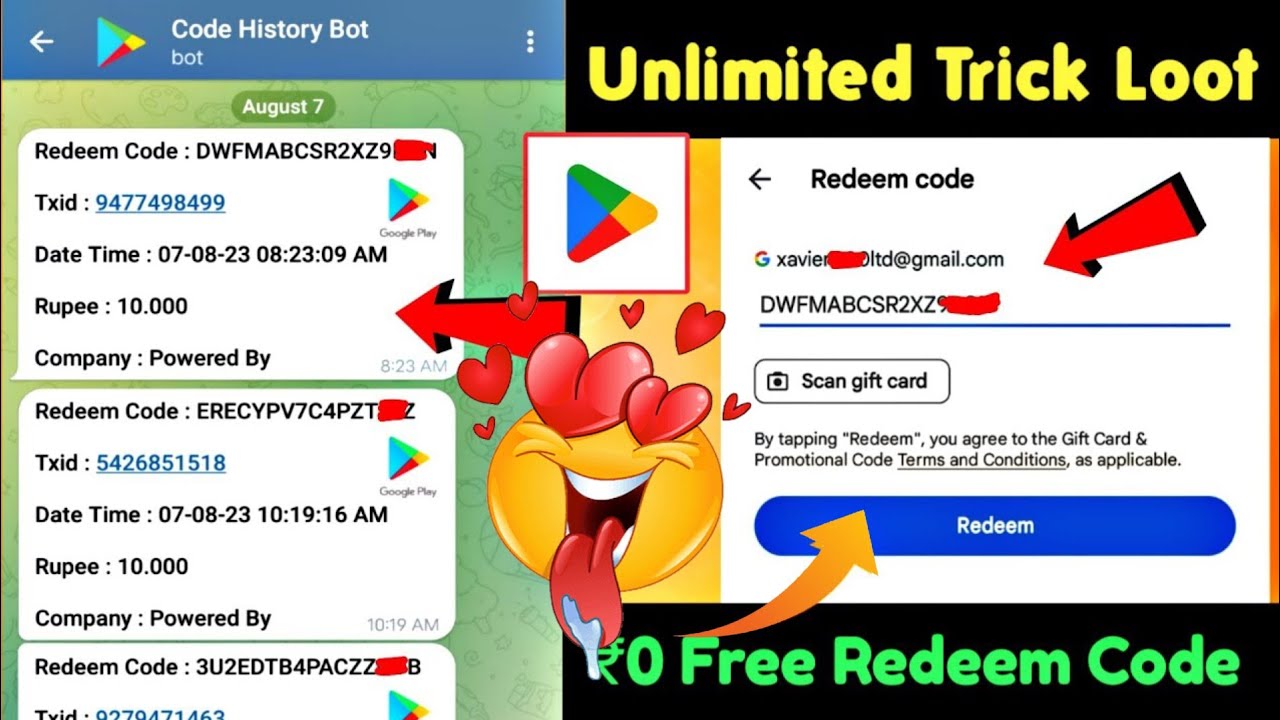 PLAY STORE REDEEM CODES ARE FREE ️ - YouTube