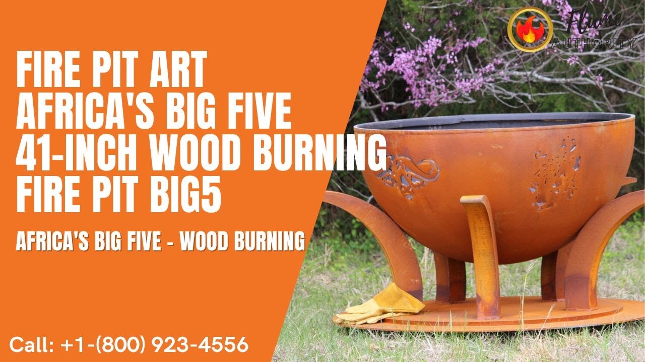 Fire Pit Art Africa's Big Five 41-inch Wood Burning Fire Pit Big5 - YouTube