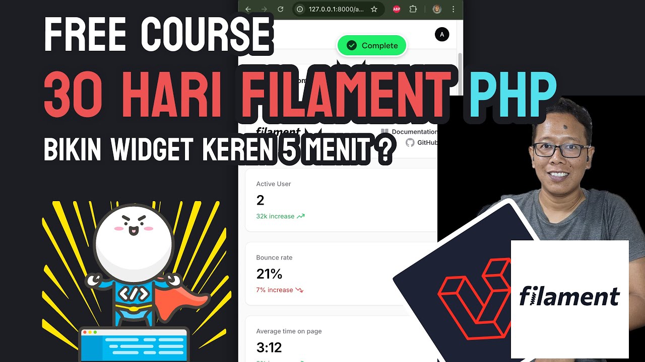30 Hari Bersama Filament : NGoding Dashboard Widget Keren Cantik Ciamik dalam 5 Menit - YouTube