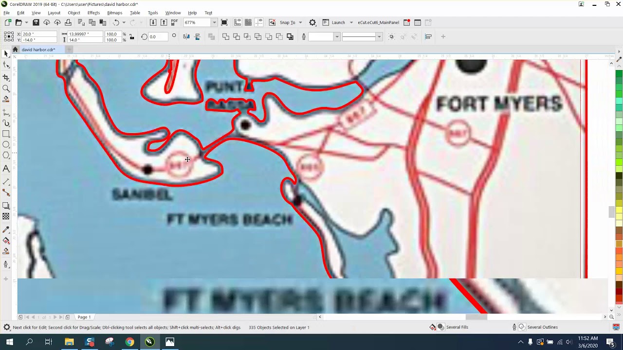 Corel Draw Tips & Tricks Draw a Map Harbor Part 2 - YouTube