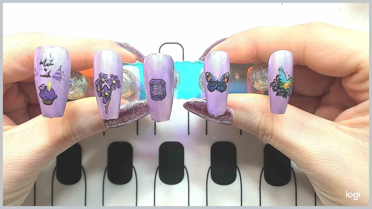 "February Birth Month Mani" (Nail Stamping) - YouTube