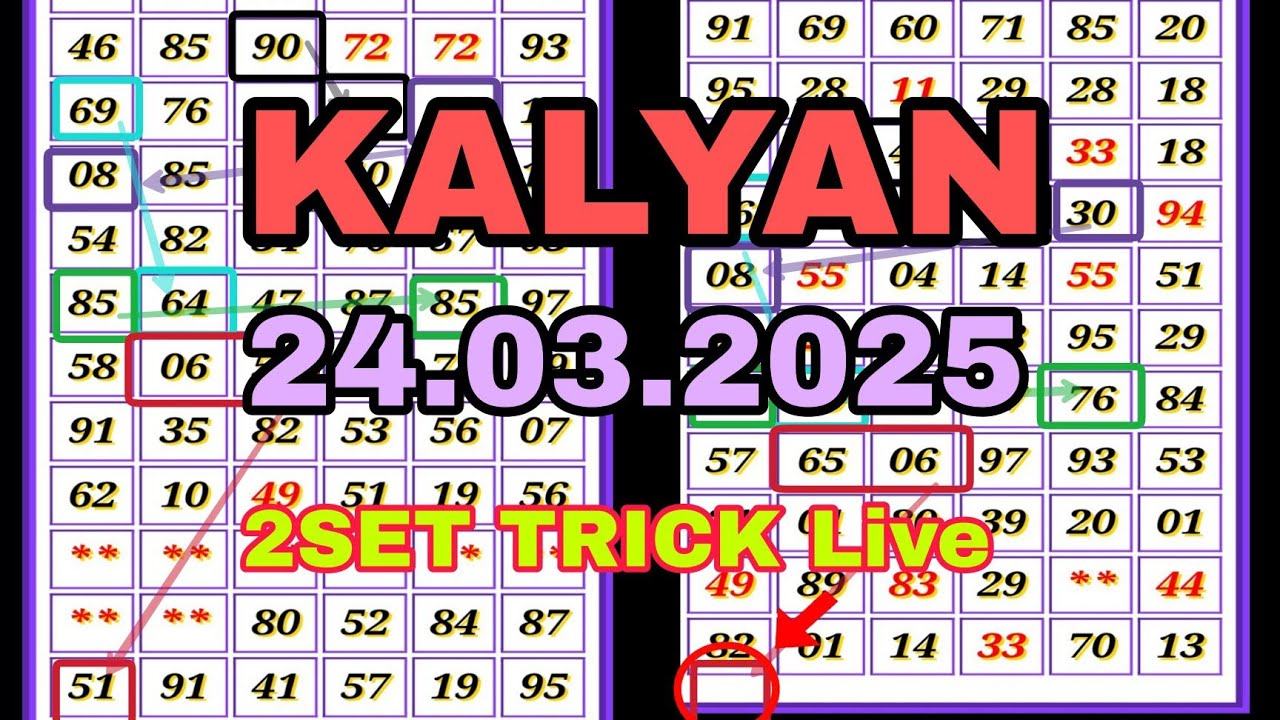 Kalyan Trick March 24-03-2025! Kalyan Matka open Trick !! Kalyan Fix ...