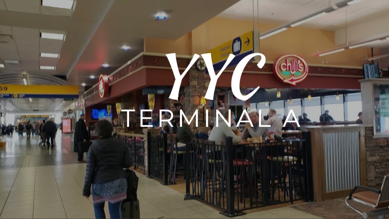 Calgary Airport YYC Terminal A Walk From Chili's to the gate area #yyc ...