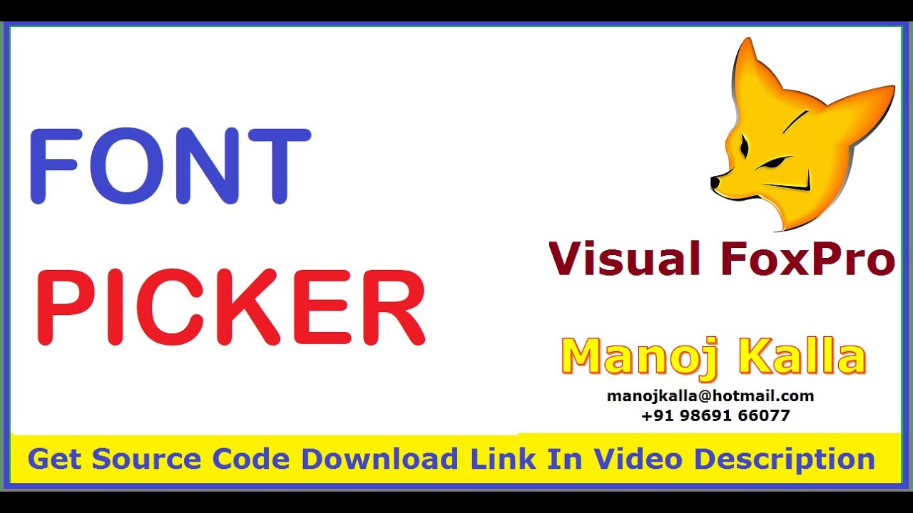 vfp getfont | visual foxpro get font picker | how to set font from font ...