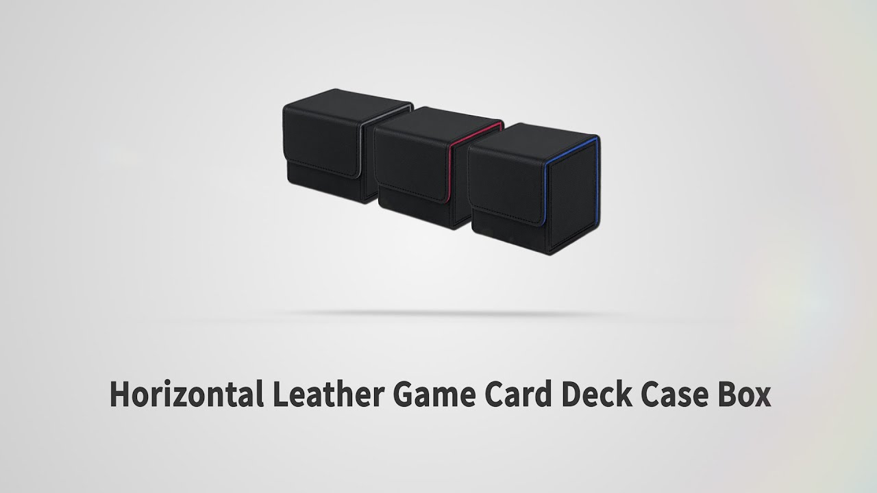 Mcbazel Horizontal Placement PU Leather Game Card Deck Case Box - YouTube