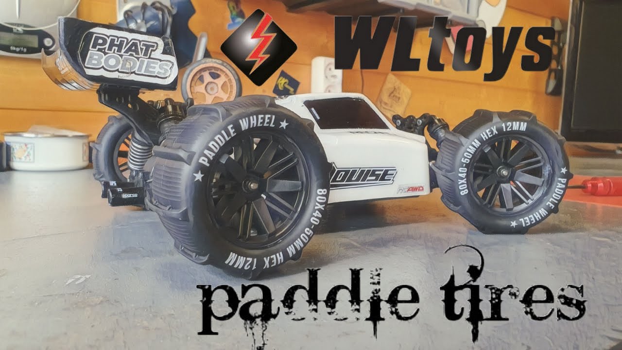 roues paddle pour la wltoys 144001 - YouTube