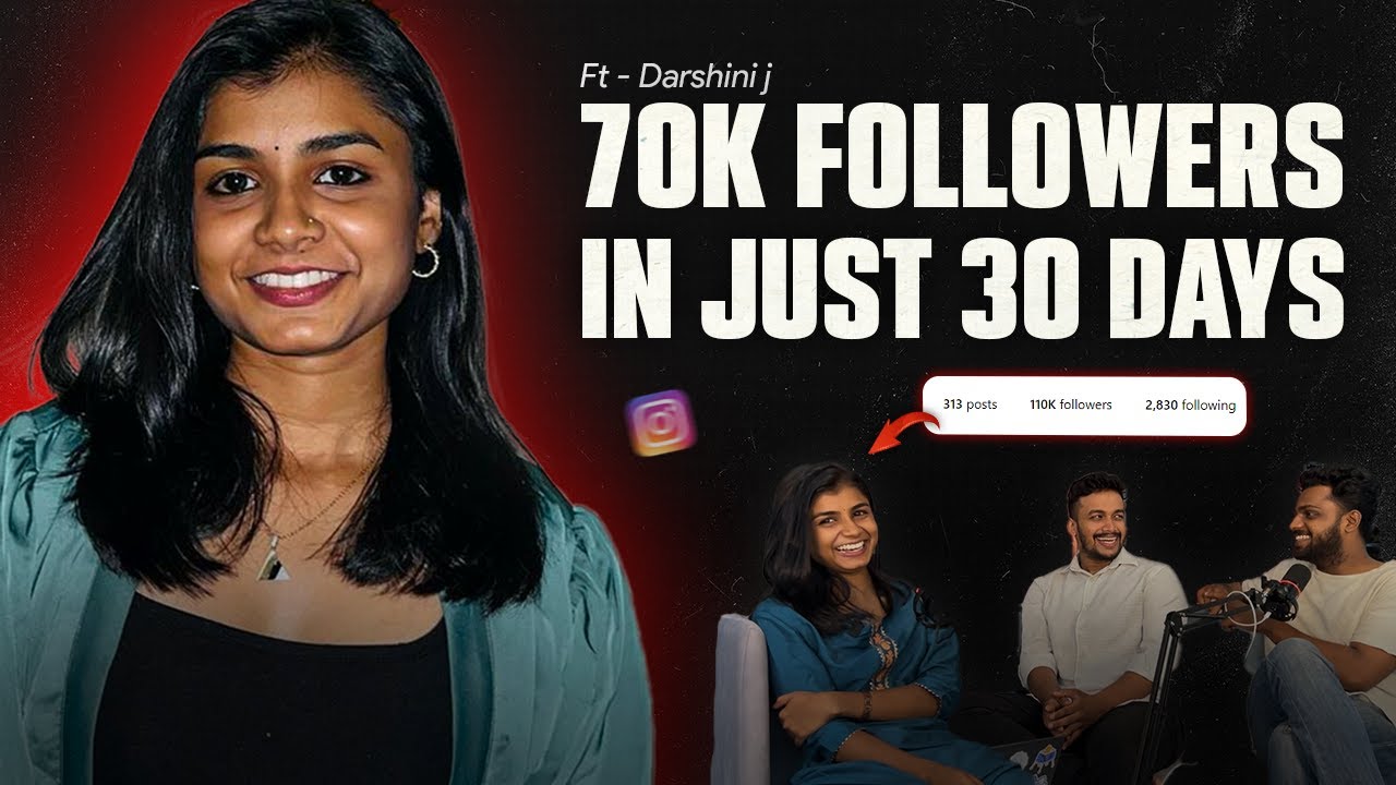 70K Followers in just 30 Days, Content Creator -Darshini. - YouTube