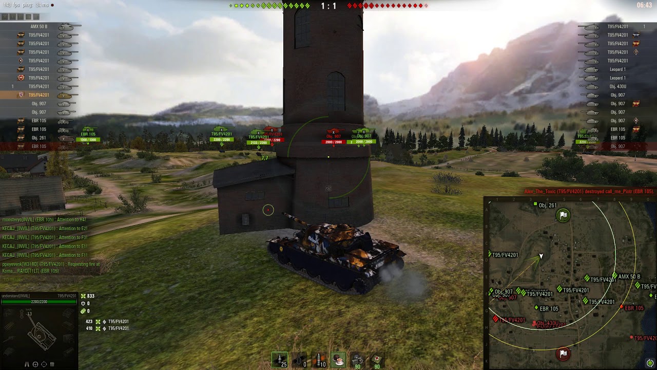 World of Tanks - INVIL vs T1LT - Advance - YouTube