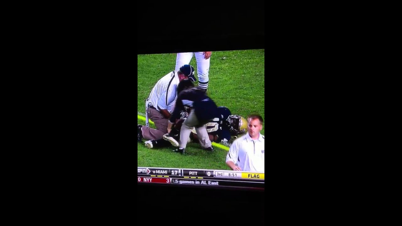 Pittsburg fb player Dan mason leg injury - YouTube