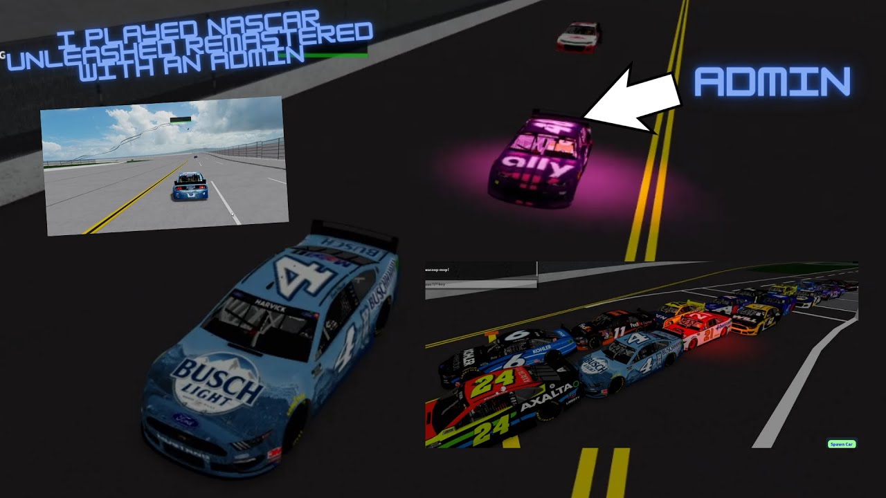 NASCAR Unleashed Remastered // I played with an Admin! - YouTube