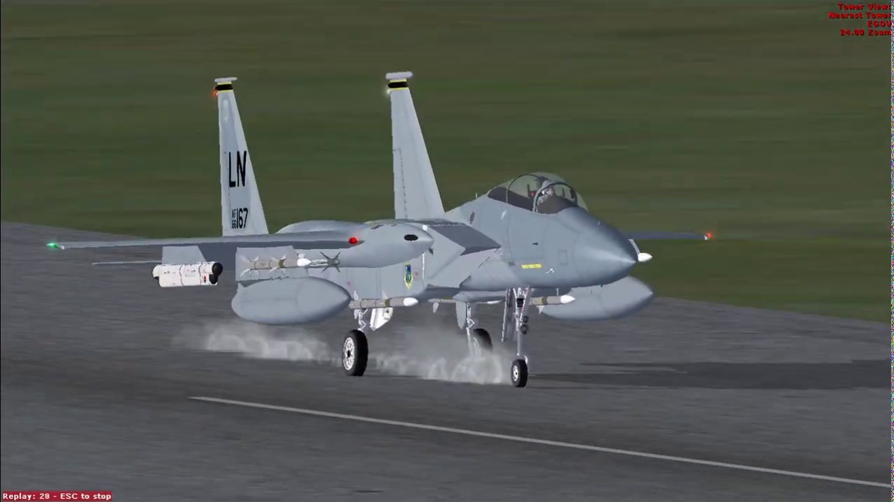 F15E LANDING AT RAF VALLEY - YouTube