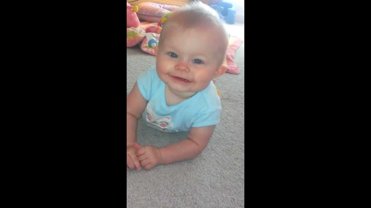 Baby Says Dada for the First Time - YouTube