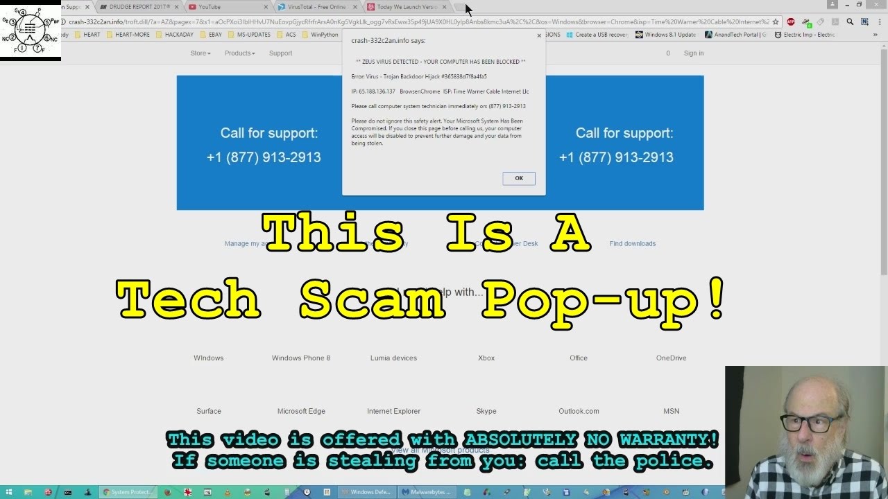 This Is A Tech Scam Pop-up! - YouTube