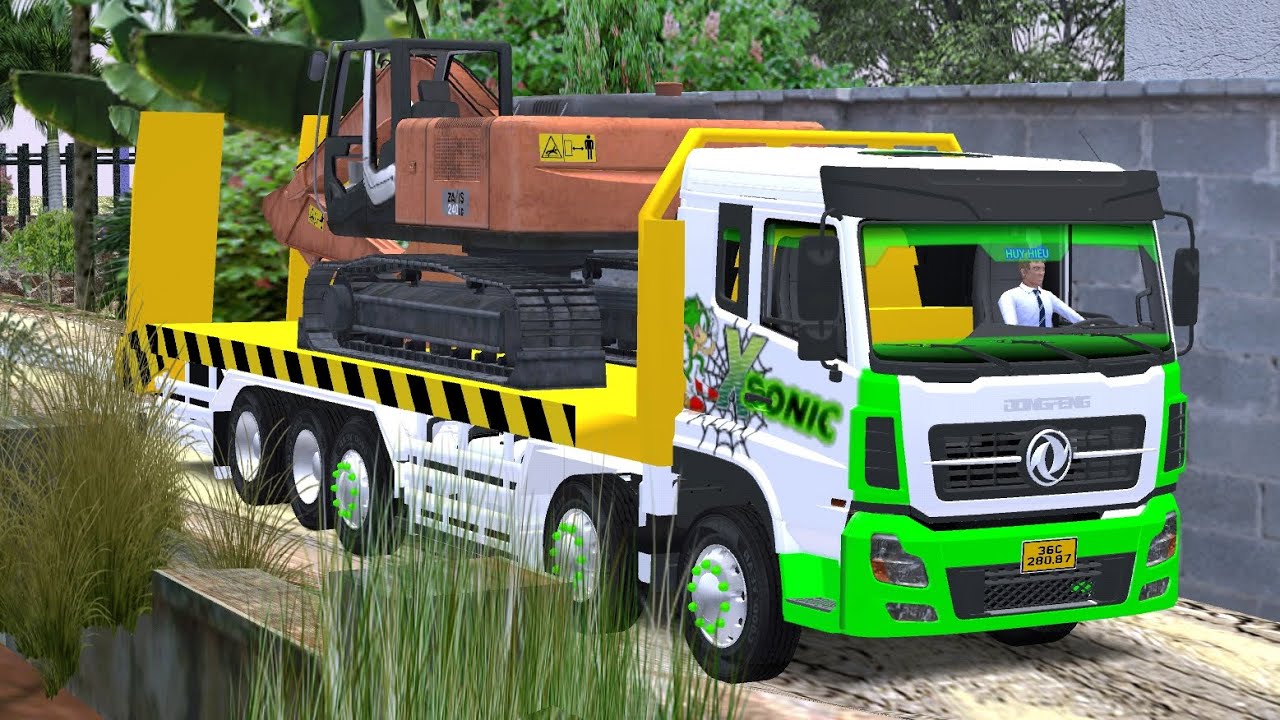 Share Mod Dongfeng 5c Chở Máy Xúc Proton Bus Simulator Road - YouTube