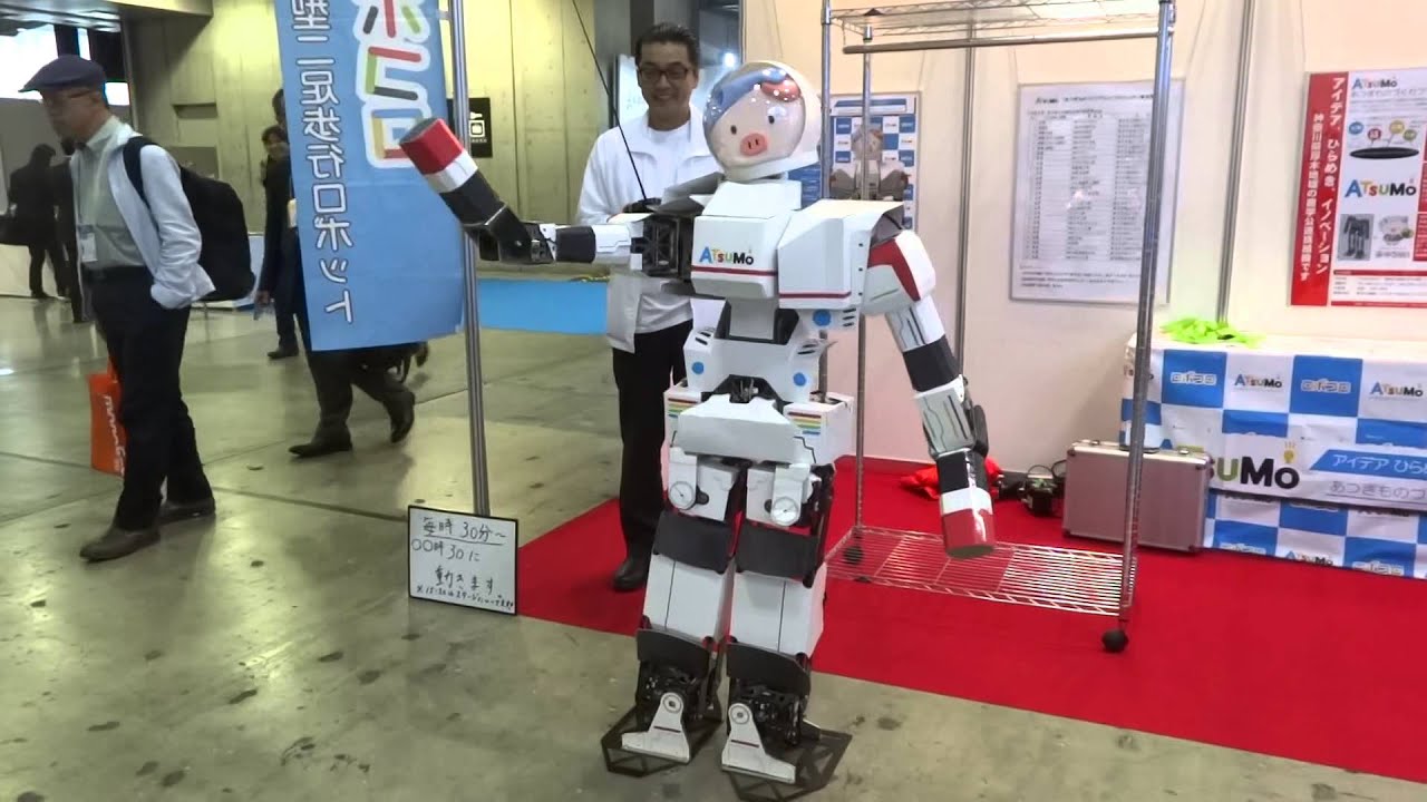 ATUMO「ロボコロ」くん Japan Robot Week 2014 - YouTube