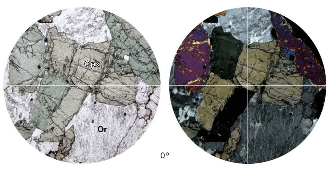 Virtual Microscope: Ορθόκλαστο, Κλινοπυρόξενος / Orthoclase ...