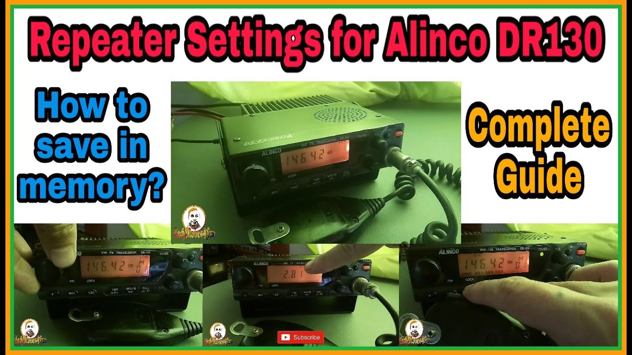 DIY | Repeater Settings | Alinco DR130 | How to save in memory | Full ...
