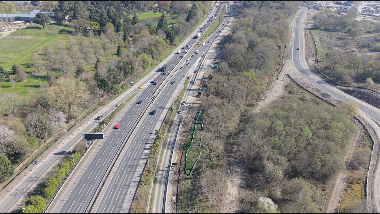 M25 Junction 10 Project, A3 works from J10 to Ockham Park Roundabout ...