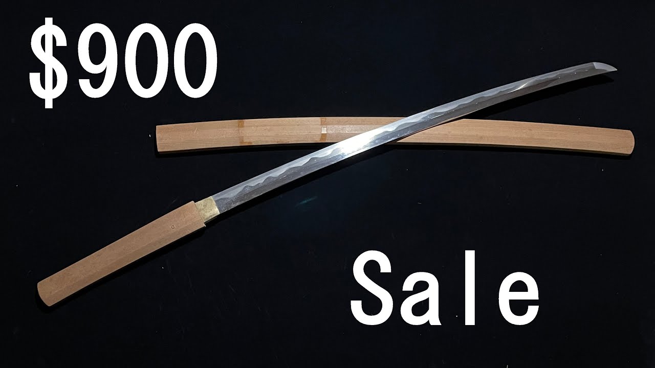 Authentic NIHONTO Katana, Great Hamon Mumei, Edo Period, Antique Samurai Sowrd - YouTube