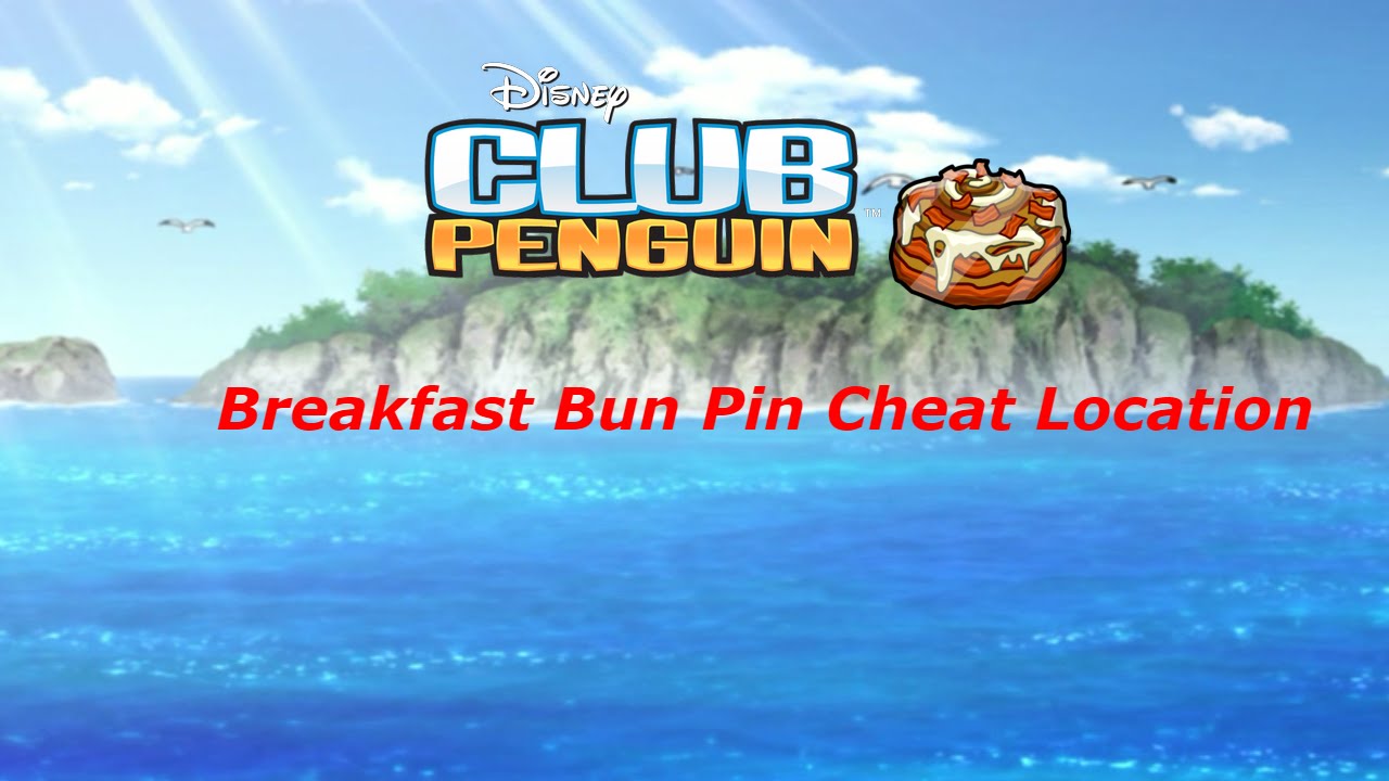 Club Penguin Breakfast Bun Pin Cheat Location - YouTube