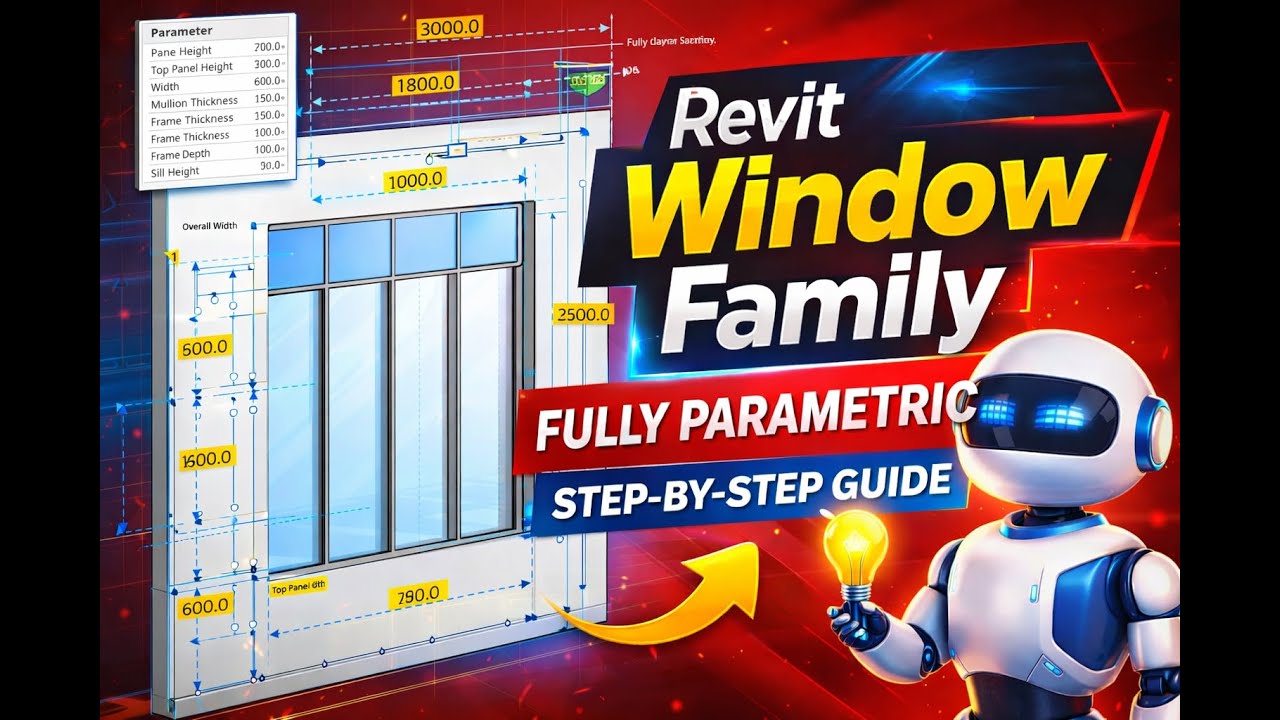 How to Create Fully Parametric Window Family in Revit | Part 1 - YouTube