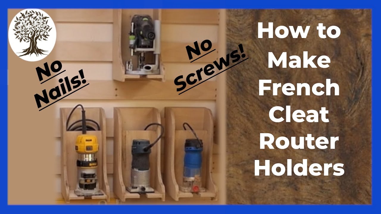 How to make French Cleat Router Holders, without nails or screws. - YouTube