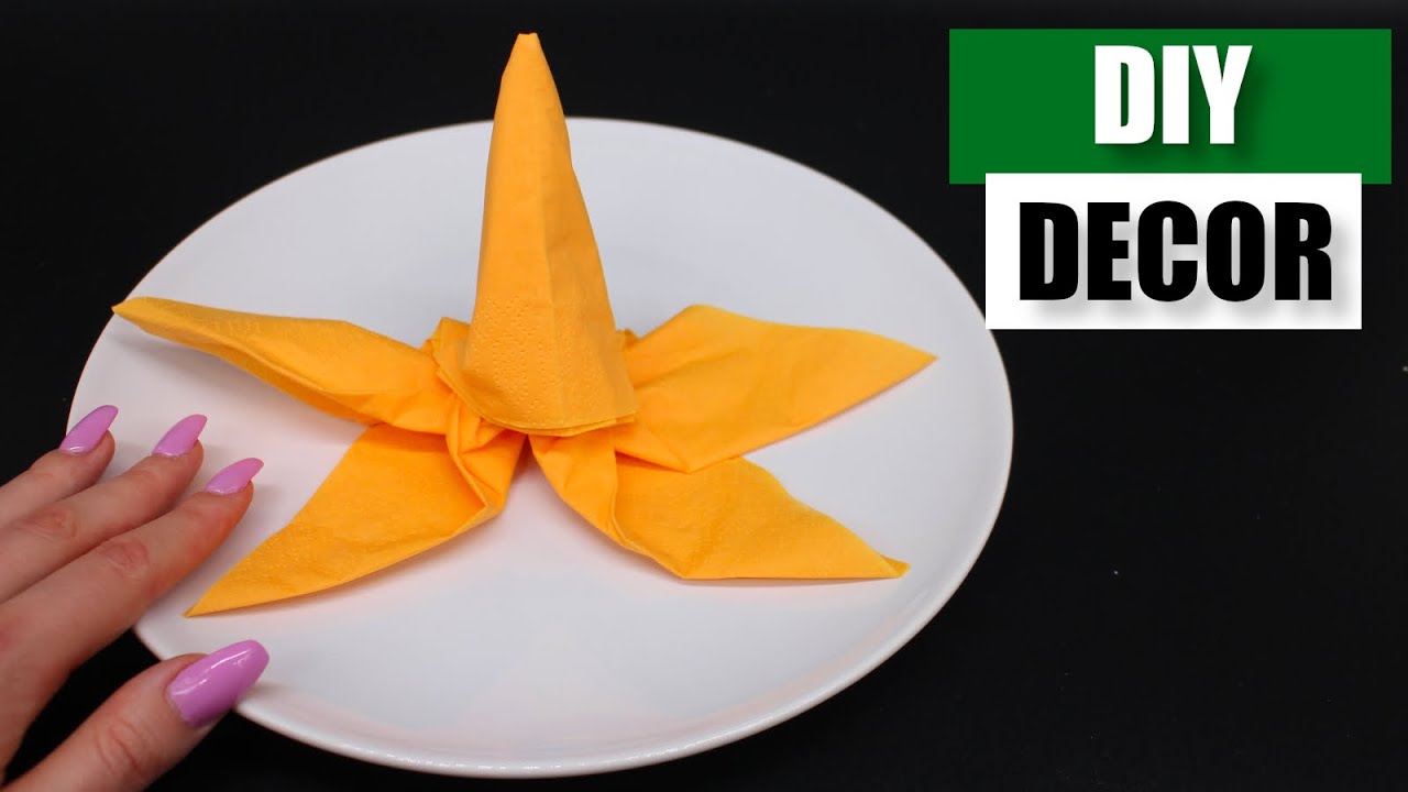 Servietten falten Seestern DIY Deko für Sommer, Urlaub & Geburtstag ...