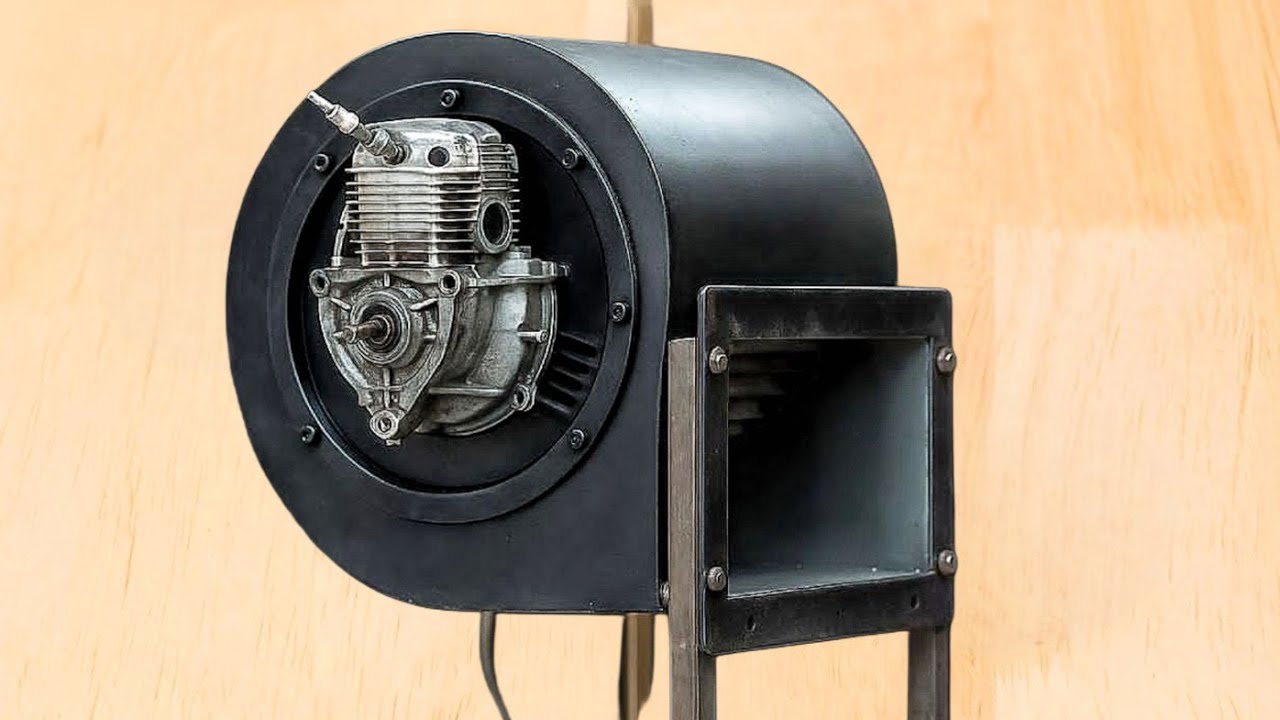 OLD RUSTED INDUSTRIAL BLOWER Turned into a POWERFUL WORKSHOP TOOL - YouTube