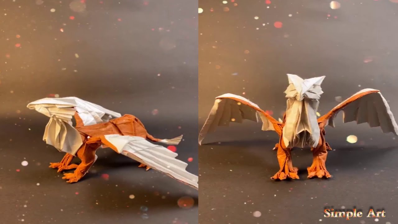 Origami 3D Griffin - YouTube