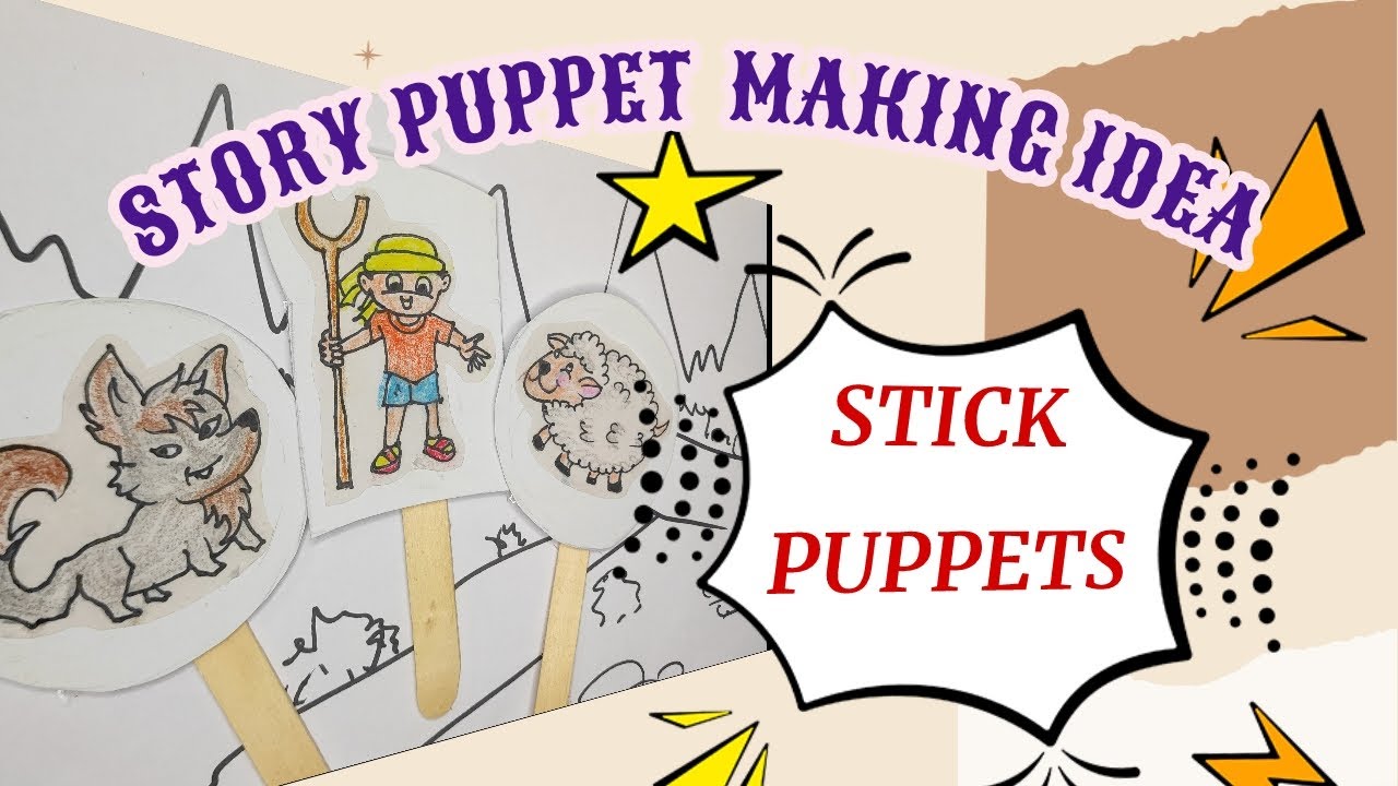 Stick puppet making idea || how to make easy craft puppets || puppet ...