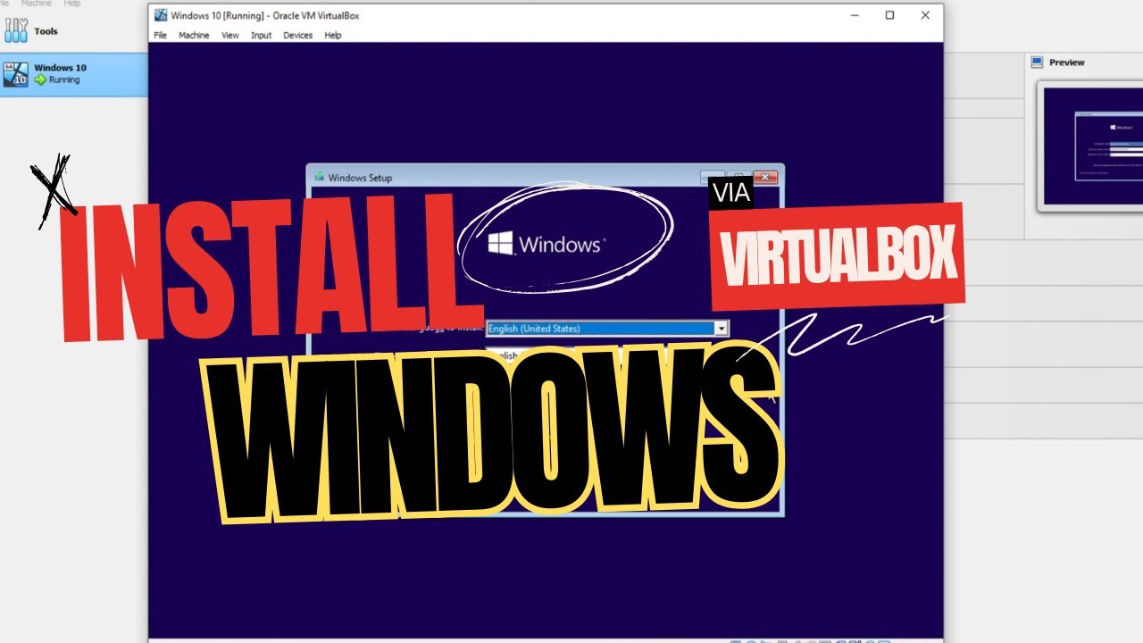 INSTALL OS WINDOWS 10 VIA VIRTUALBOX - YouTube
