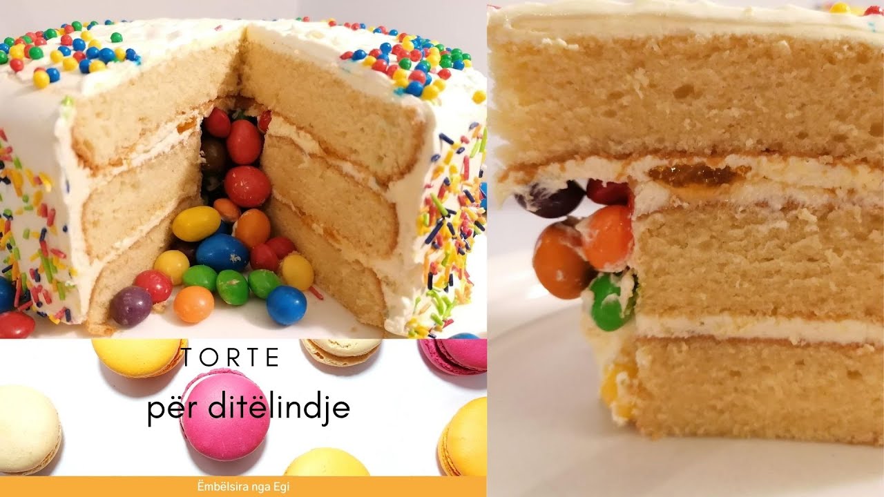 Tortë për ditëlindje me plotë ngjyra/ Birthday cake - YouTube