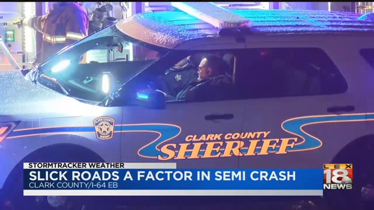 Checking Interstate Conditions As Slick Roads Lead To A Semi Crash ...