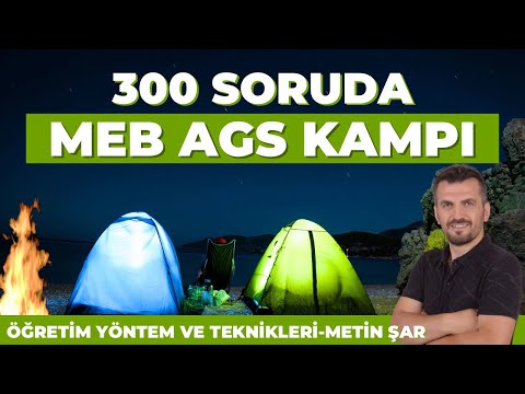 9) 300 SORUDA MEB AGS KAMPI | ÖĞRETİM YÖNTEM VE TEKNİKLERİ-METİN ŞAR