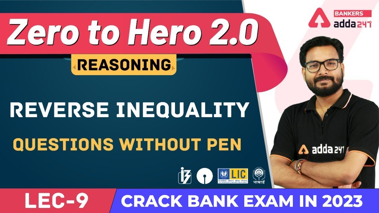 Reverse Inequality Reasoning Questions Without Pen (L-5) | Banking ...