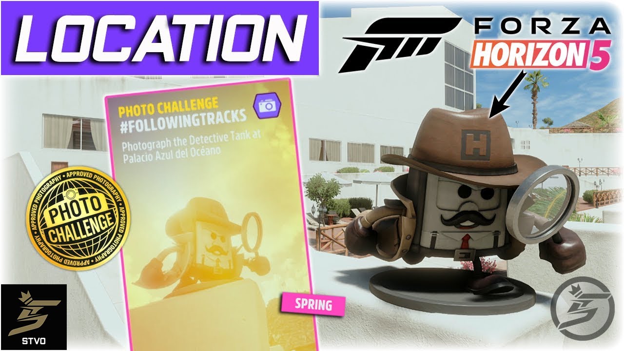 Forza Horizon 5 PHOTO CHALLENGE FOLLOWING TRACKS Detective Tank Palacio ...