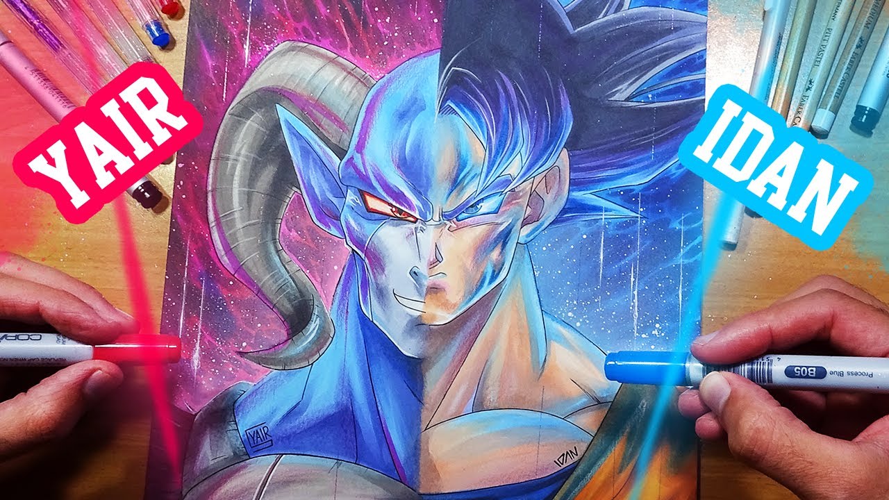 Professional Artists Draw Goku Vs Moro! - YouTube