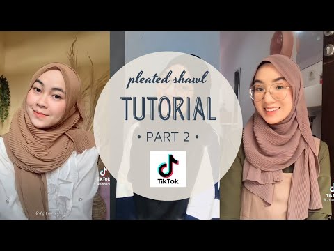 PLEATED SHAWL TUTORIALS (TUTORIAL PASHMINA PLISKET) || PART 2 - YouTube