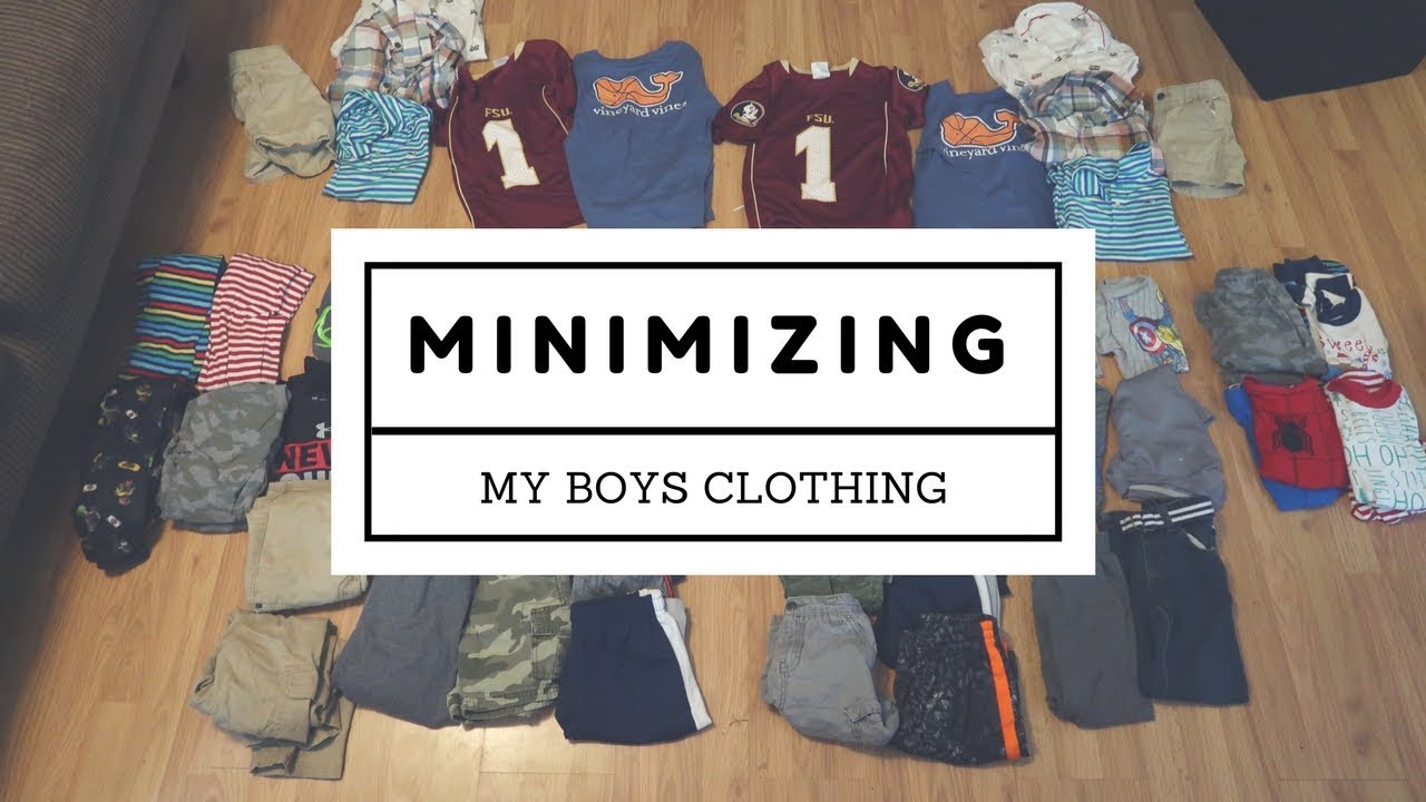 Minimizing The Boys' Clothing || Spring Cleaning - YouTube