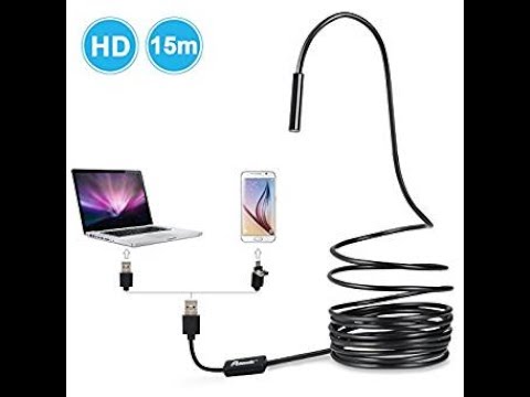 Test Caméra Endoscope numérique Potensic 6 lumières LED de 15 Mètres ...