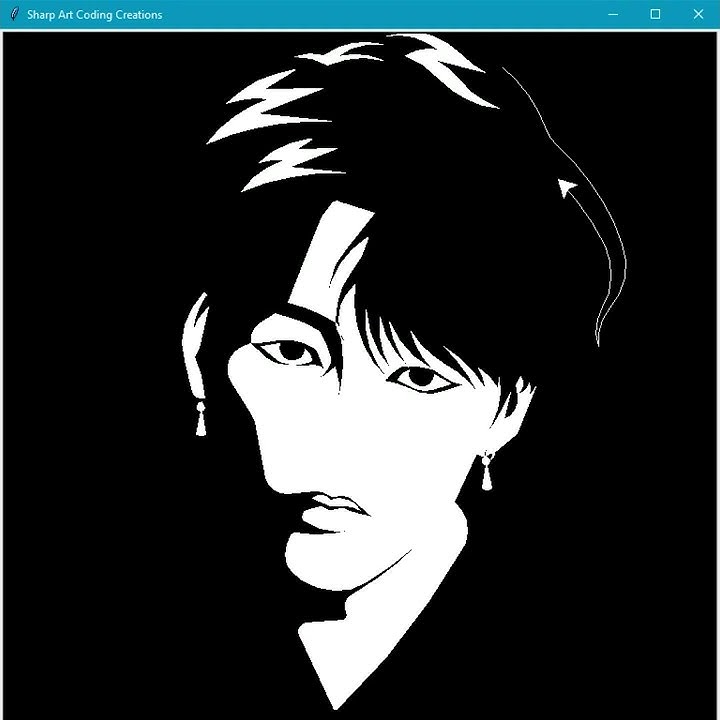 BTS Jungkook Drawing 🎨 in Python #programdrawing - YouTube