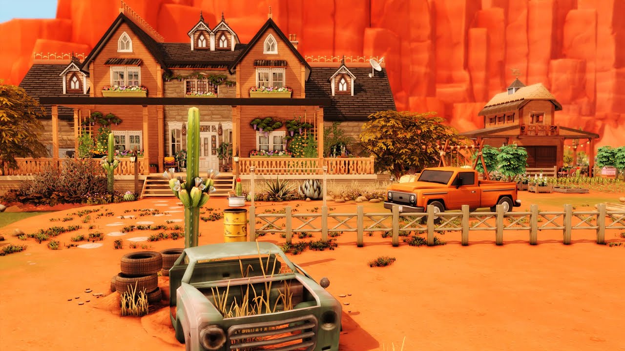 Big Family Ranch 🌾 | The Sims 4 - Stop Motion Speed Build (No CC) - YouTube
