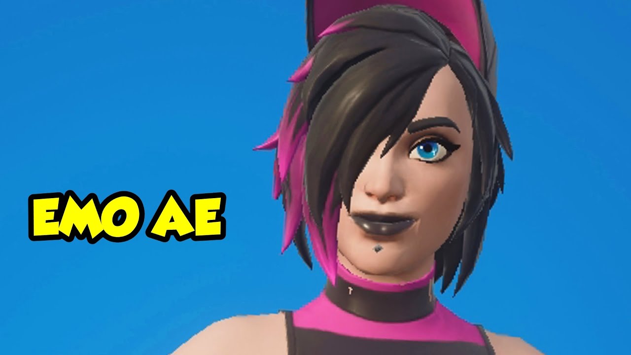 SKIN EMO !!! (hmm uau que franja linda etc) - FORTNITE - YouTube