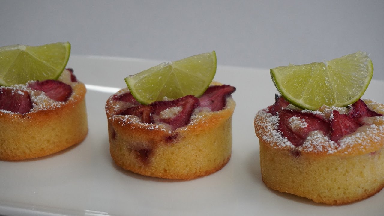 Strawberry and Lime Friands | How to Make Strawberry and Lime Friands ...