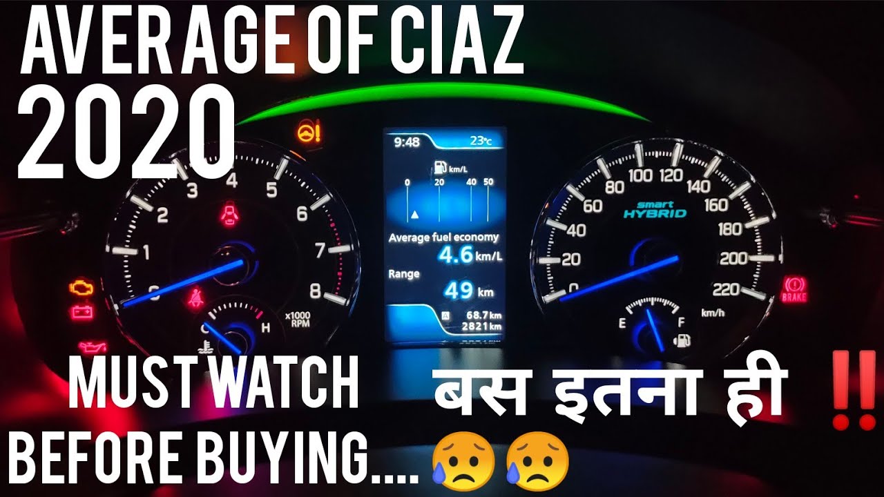 Average of Ciaz 2020 !!! After 1st Service | 4 KM/L Only 😥😥 Ciaz 2020 ...