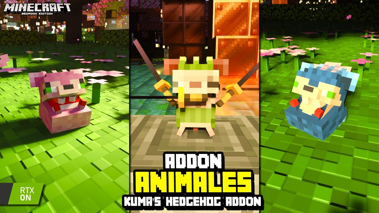 ADDON de ANIMALES para MINECRAFT PE 1.20 * Kuma's Hedgehog Add-on ...
