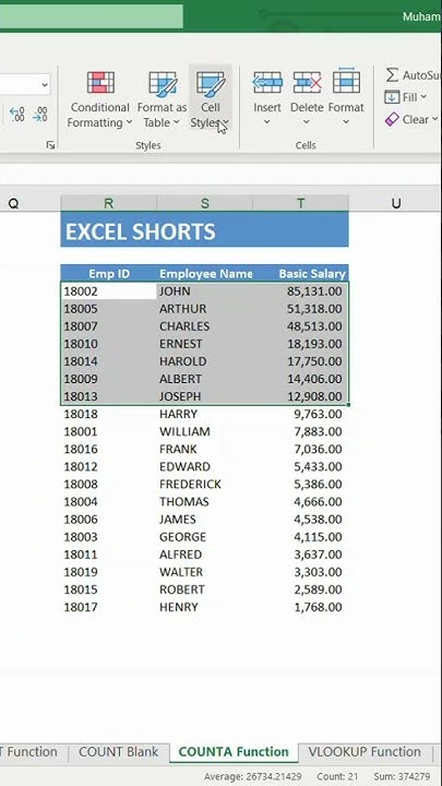 How To Use Different Cell Style Option In Excel Excel Cell Style Youtube
